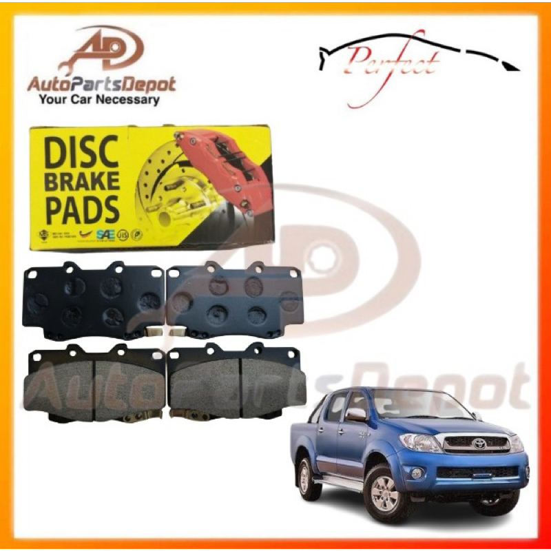 APD -ORIGINAL PERFECT PERFORMANCE Front Brake Pad TOYOTA HILUX KUN25 ...