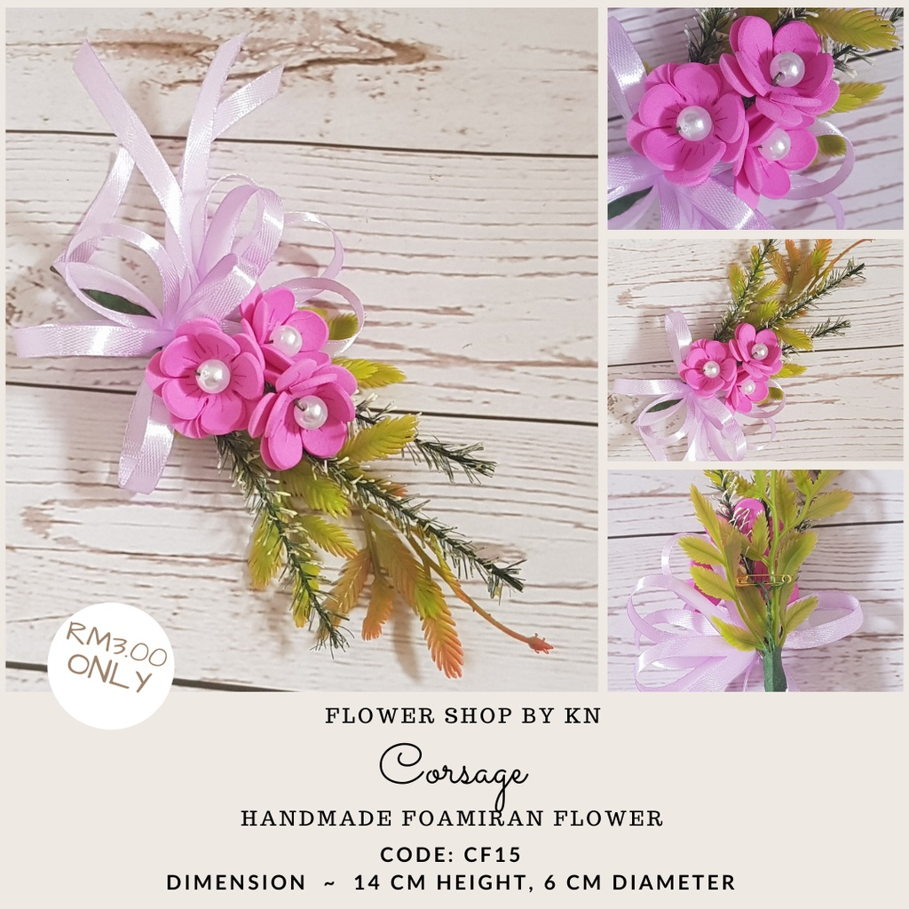 Corsage Pink / Bunga Penanggah / Bunga Dada | Shopee Malaysia