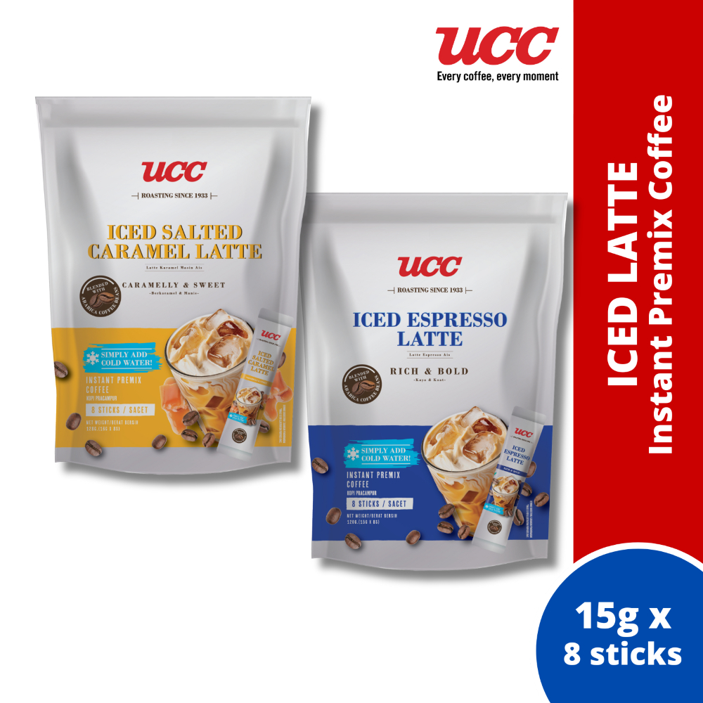 UCC Iced Latte (Instant Premix Coffee - 8 sachets per pack) [ Iced Espresso Latte | Iced Salted ...