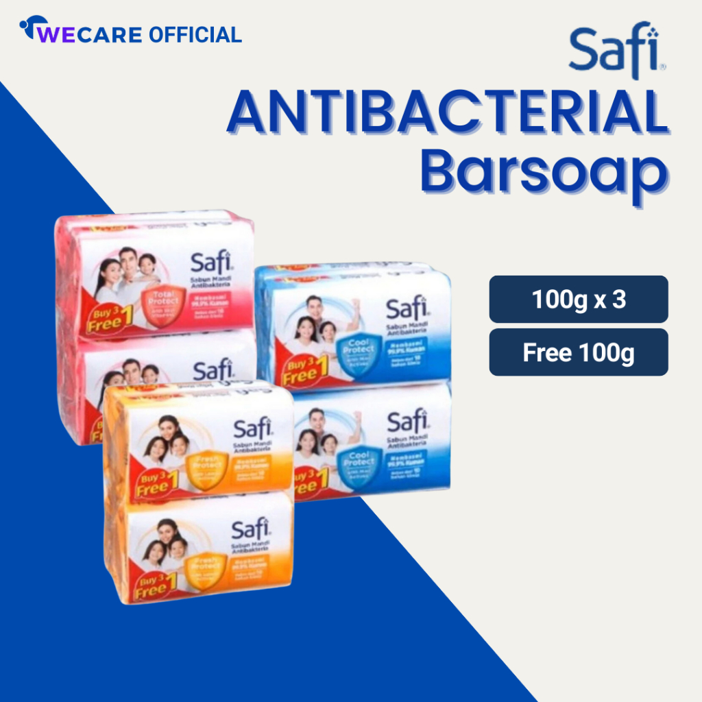 Safi Antibacterial Barsoap Buy 3 Free 1 (100g x 4) (Fresh Protect ...