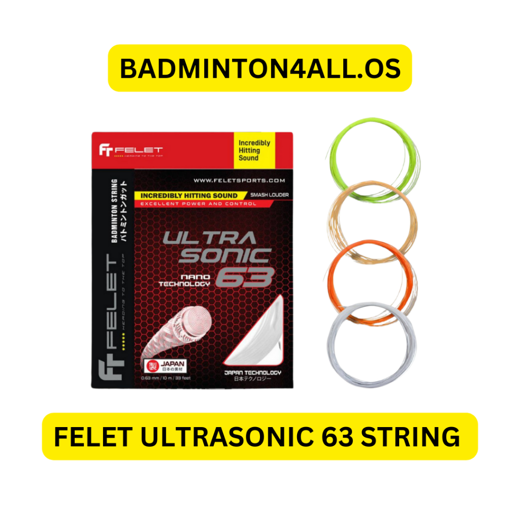 FELET ULTRASONIC 63 BADMINTON STRING (100% ORIGINAL) | Shopee Malaysia