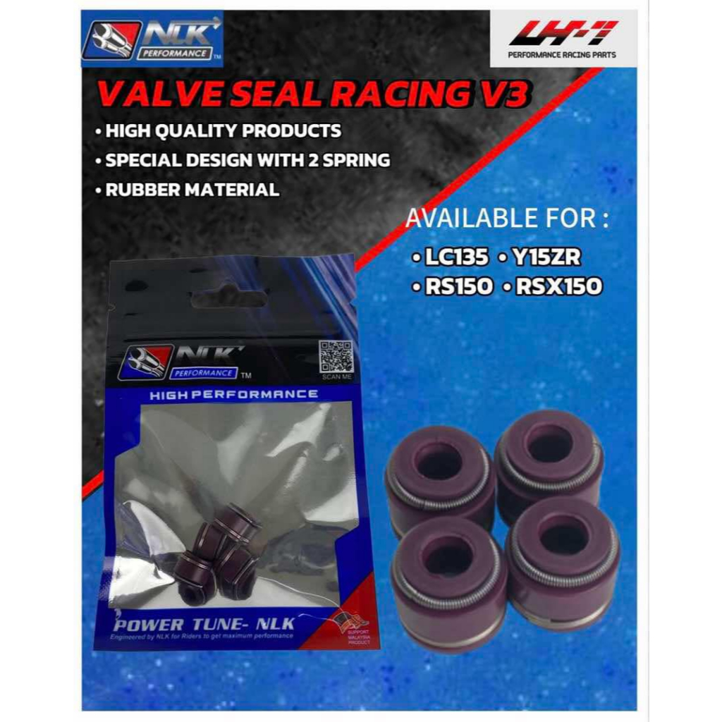 NLK PERFORMANCE RACING VALVE SEAL V3 PURPLE LC135 Y15ZR RS150 DOUBLE ...