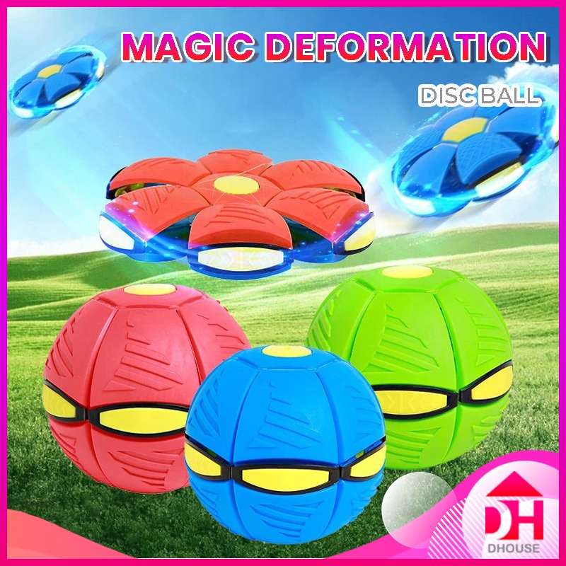 Magic Deformation UFO Flying Saucer Ball LED Frisbee Disc Balls Kids ...