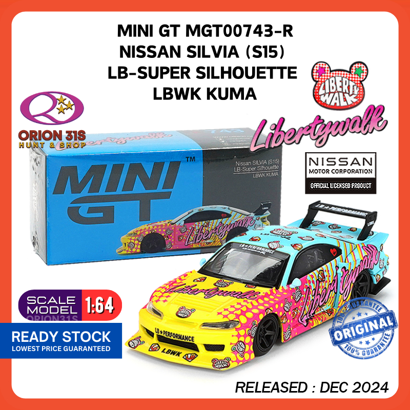 Mini GT 743 Nissan Silvia (S15) LB-Super Silhouette LBWK KUMA RHD ...