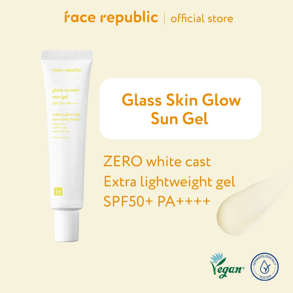 Face Republic Glow Screen Sun Gel SPF50+ PA++++ 40ml [Non-sticky ...
