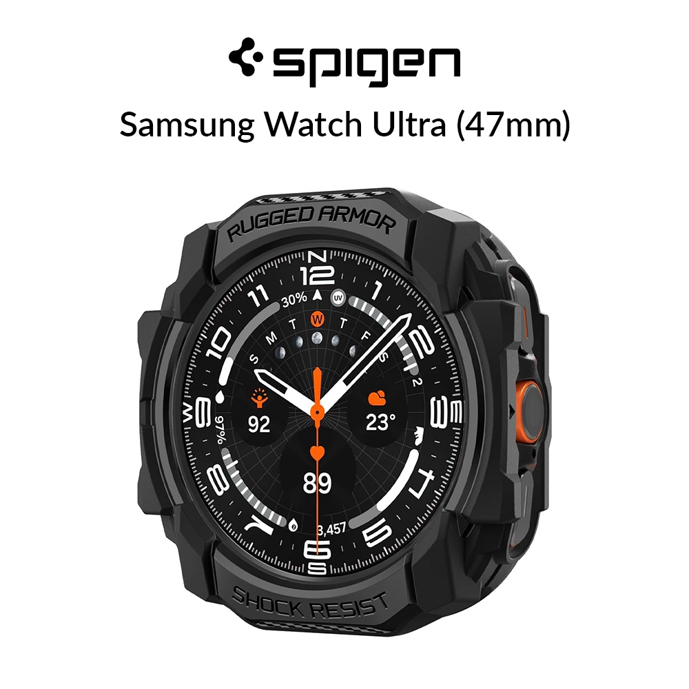 Spigen Samsung Watch Ultra Case 47mm (2025/2024) Rugged Armor Cover ...