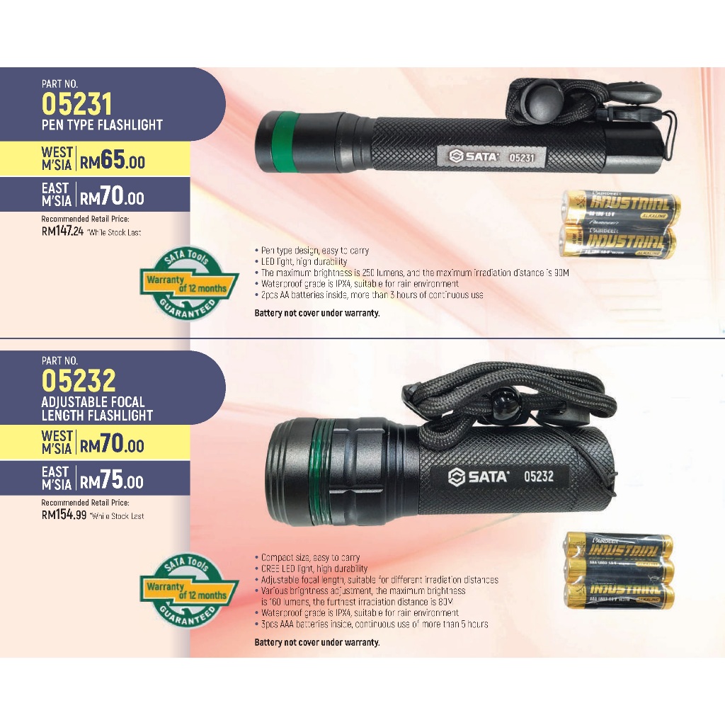 SATA Flash Light ( Torch Light ) | Shopee Malaysia