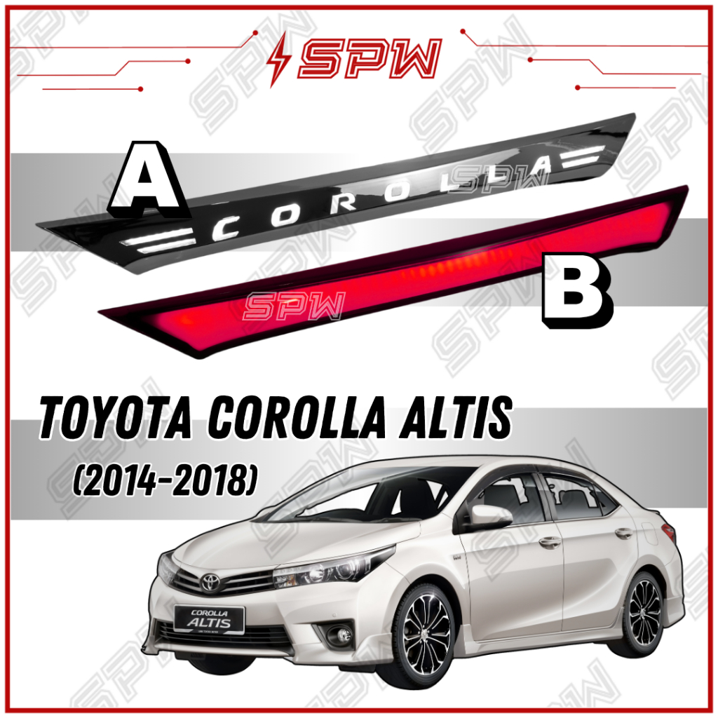 Toyota Corolla Altis (2014-2018) Trunk LED Rear Garnish DRL Daylight ...