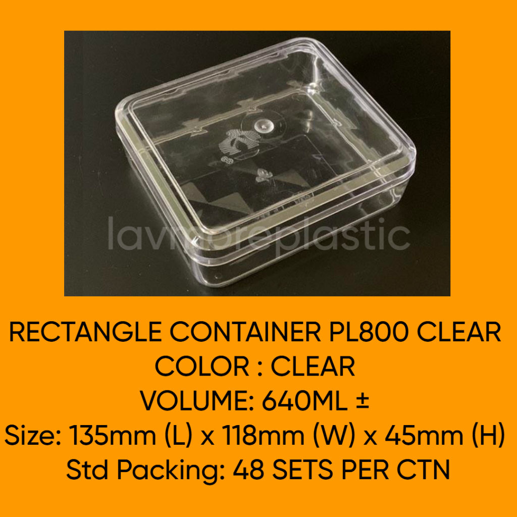 CTN/PL800,PL800-B Bekas plastik bentuk petak panjang/Rectangle Shape ...