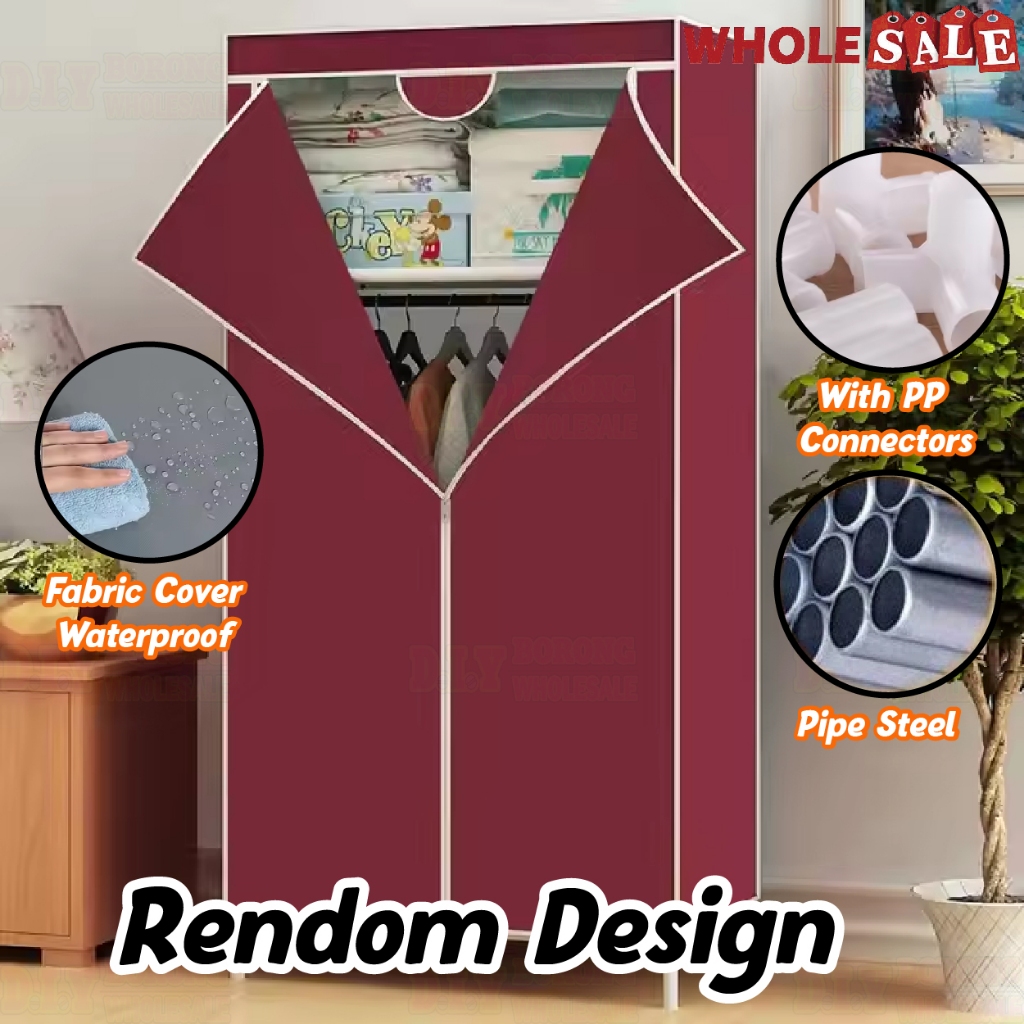 Fabric Closet Wardrobe Cupboard Cabinet Clothes Organizer Shelves Rack ...