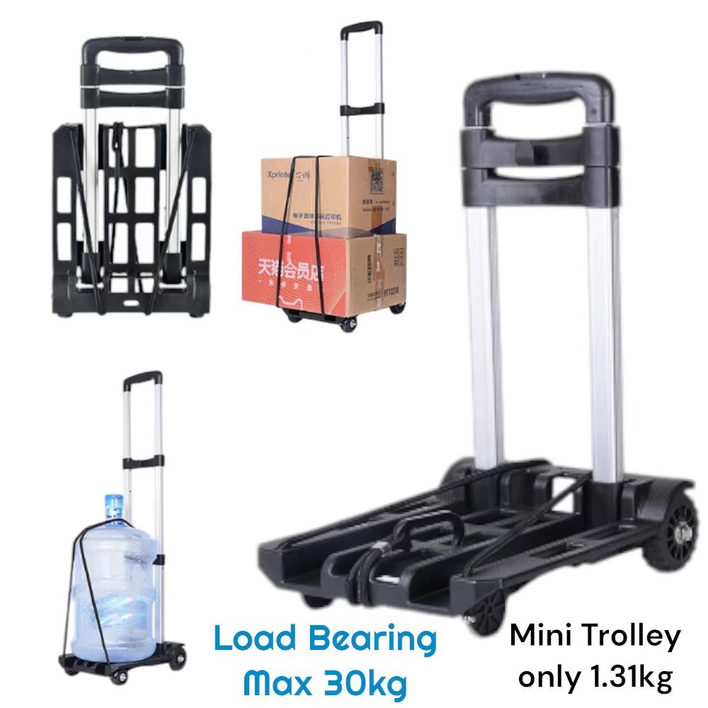 Portable Travel trolley 可折叠手推车 Foldable Extendable Hand Truck Trolley ...