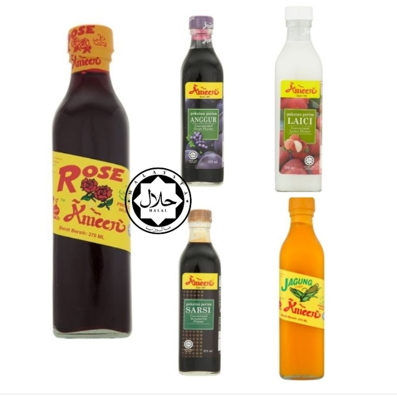 AMEEN Halal Concentrated Syrup Rose | Sarsi | Lychee | Grape |Corn ...