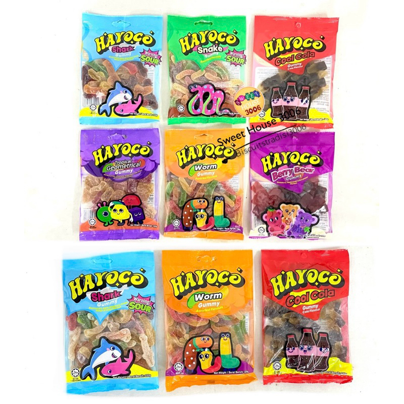 Cocoaland 100g-220gm Lot 100 Hayoco Sourt+ Gummy Snake Shark Safari ...