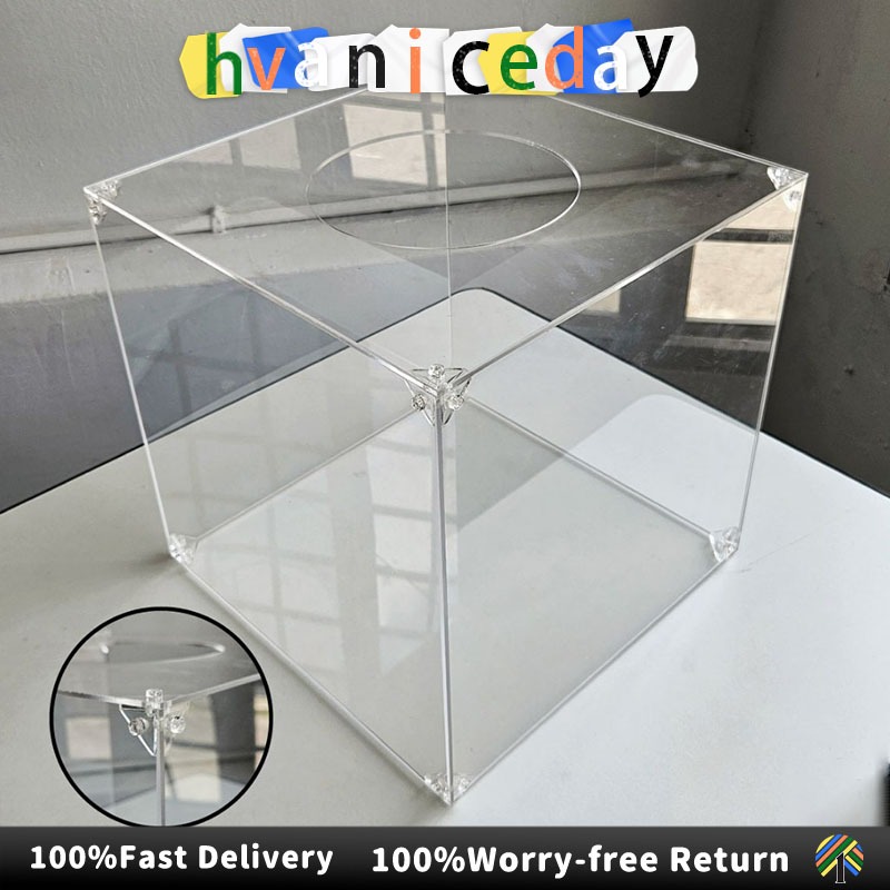 2025 Upgrade Acrylic Lucky Draw Box 20cm/30cm Transparent Voting Box ...