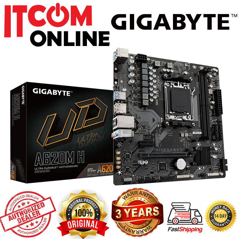 GIGABYTE A620M H AM5 DDR5 MOTHERBOARD | Shopee Malaysia