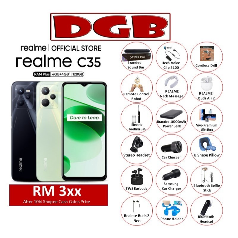 realme C35 | 4GB+4GB Extended Ram+128GB Rom | Triple 50MP Cam ...