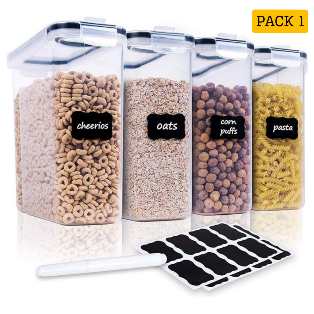 Cereal Containers Storage 4L Airtight Large Dry Food Storage Containers ...