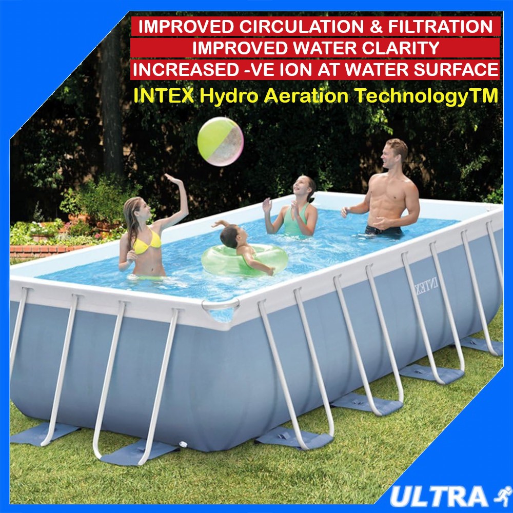 Prism Frame Swimming Pool Rectangular Metal Frame Pool Set Intex 26772 ...