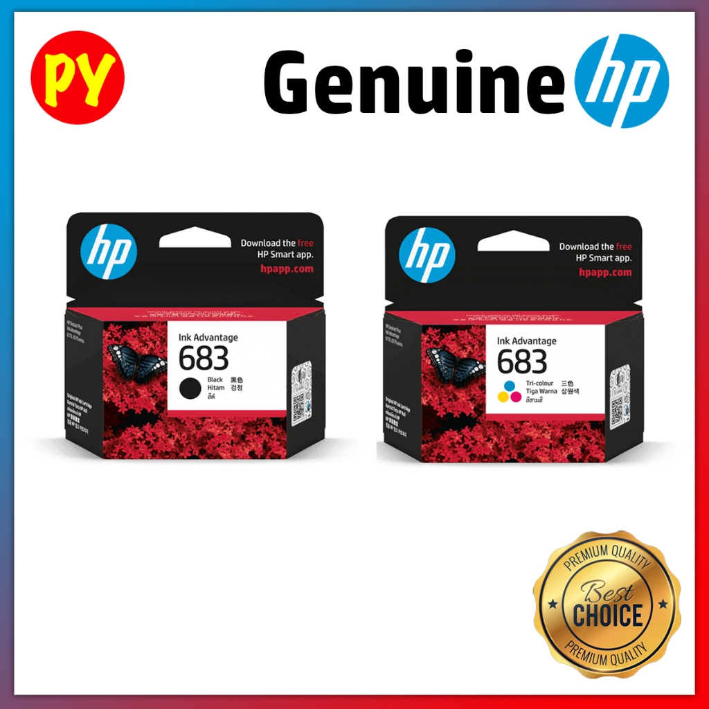 HP 683 Original Ink Cartridge 7FP38ZA, 7FP39ZA (Black, Color) for HP ...