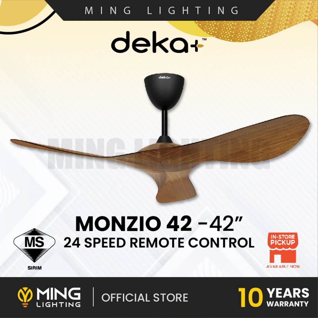 (Sirim) DEKA Ceiling Fan MONZIO 42" Remote Control 12+12 Speed 3 ABS ...