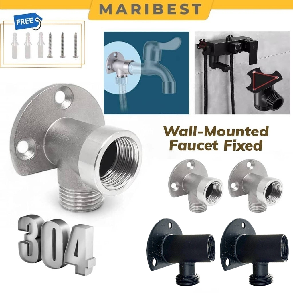 1PCS 1/2" Inlet Connector Universal Bathroom Faucet Fixed Wall Mounted ...