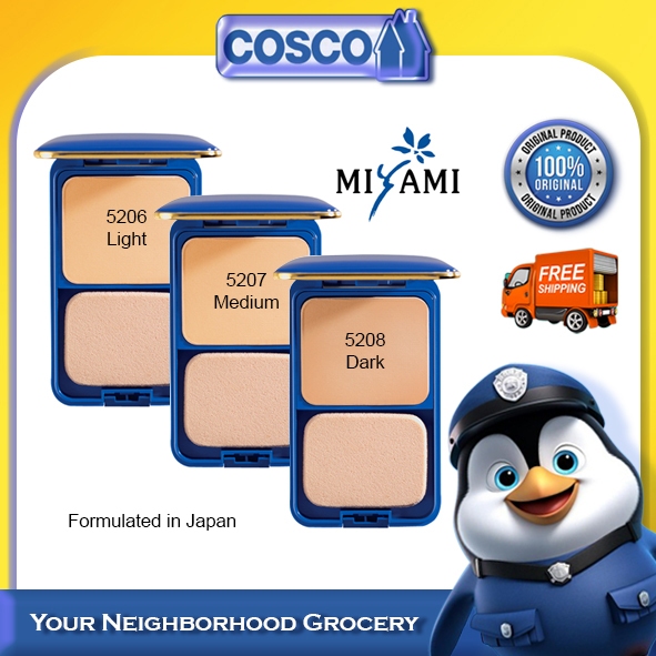 COSWAY Miyami Two Way Foundation - Light / Medium / Dark 100% Original ...