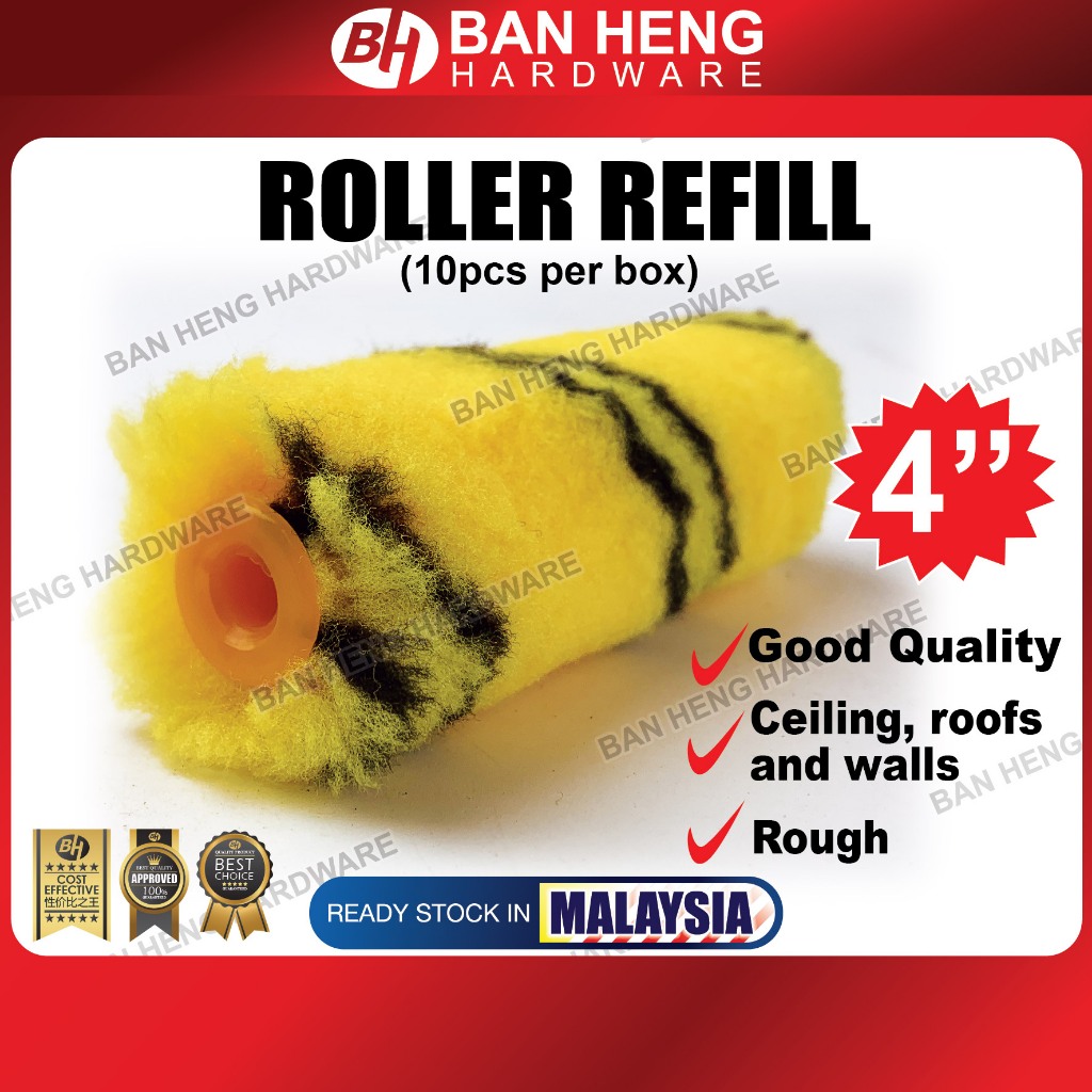 4'' ROLLER REFILL TIGER LINE GOOD QUALITY / KATANA JAPAN PAINT ROLLER ...