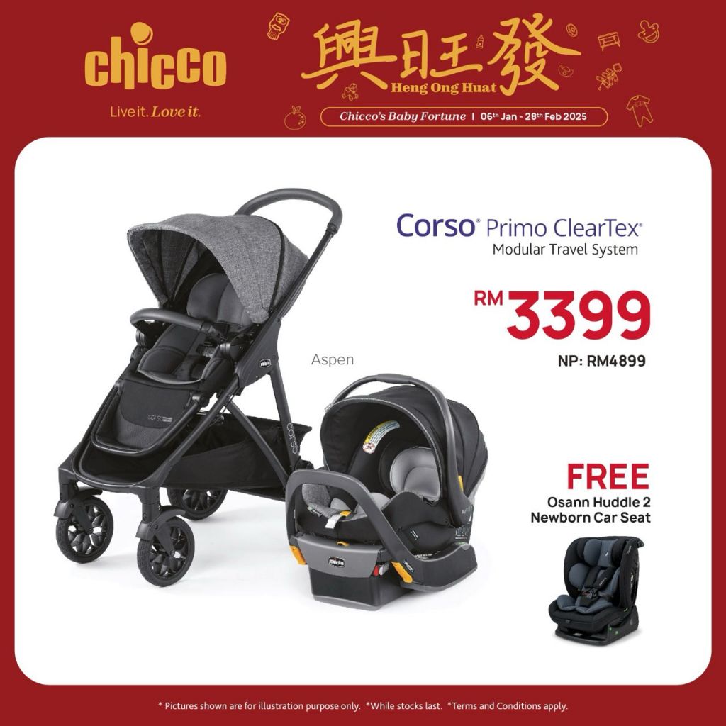 Chicco Corso Primo Cleartex Travel System | Shopee Malaysia