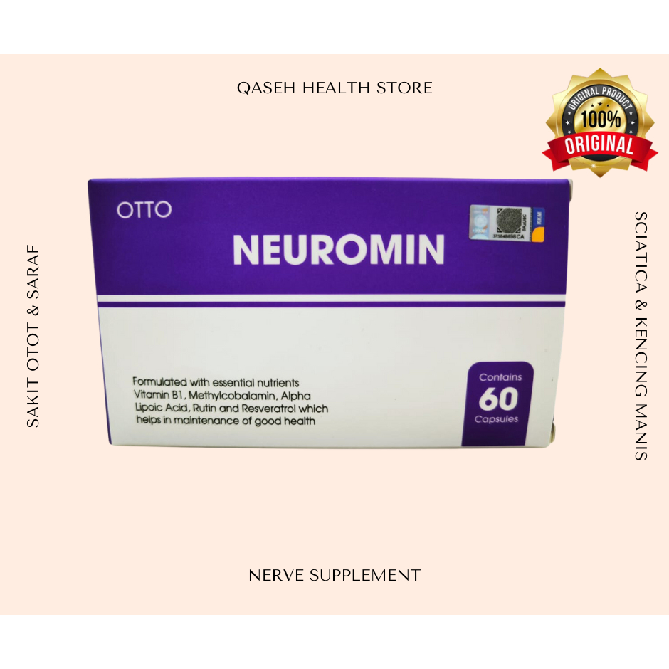 NEUROMIN (NERVE SUPPLEMENT) - KEBAS & SAKIT SARAF (60 capsules/Box ...