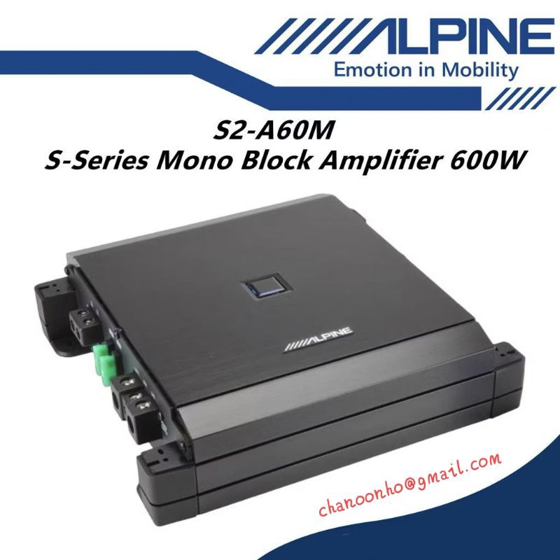Alpine S2-A60M New Generation S-Series 600W Mono Amplifier/Amplfier ...
