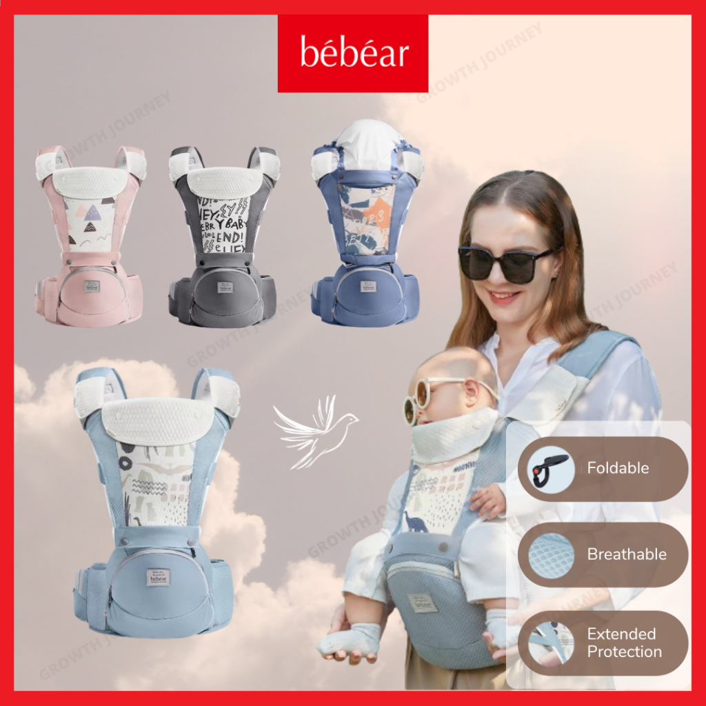 Bebear Breathable and Foldable Ergonomic High Quality Baby Carrier Newborn (AXT26) | Shopee Malaysia