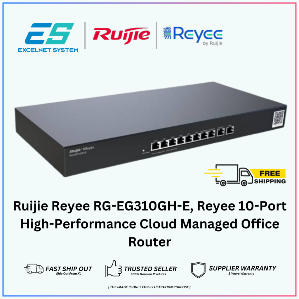 Ruijie Reyee RG-EG310GH-E, Reyee 10-Port High-Performance Cloud Managed Office Router | Shopee ...