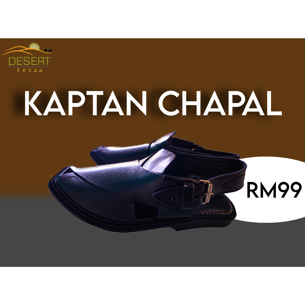 Leather Chappal KAPTAN Handmade AFGHAN Peshawari Eid Sandal Shoes Black ...