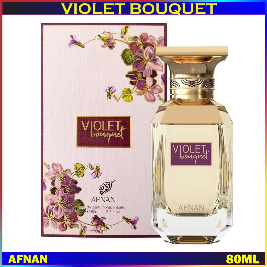 VIOLET BOUQUET AFNAN EAU DE PERFUME SPRAY 80ML ORIGINAL 100% DUBAI FOR ...
