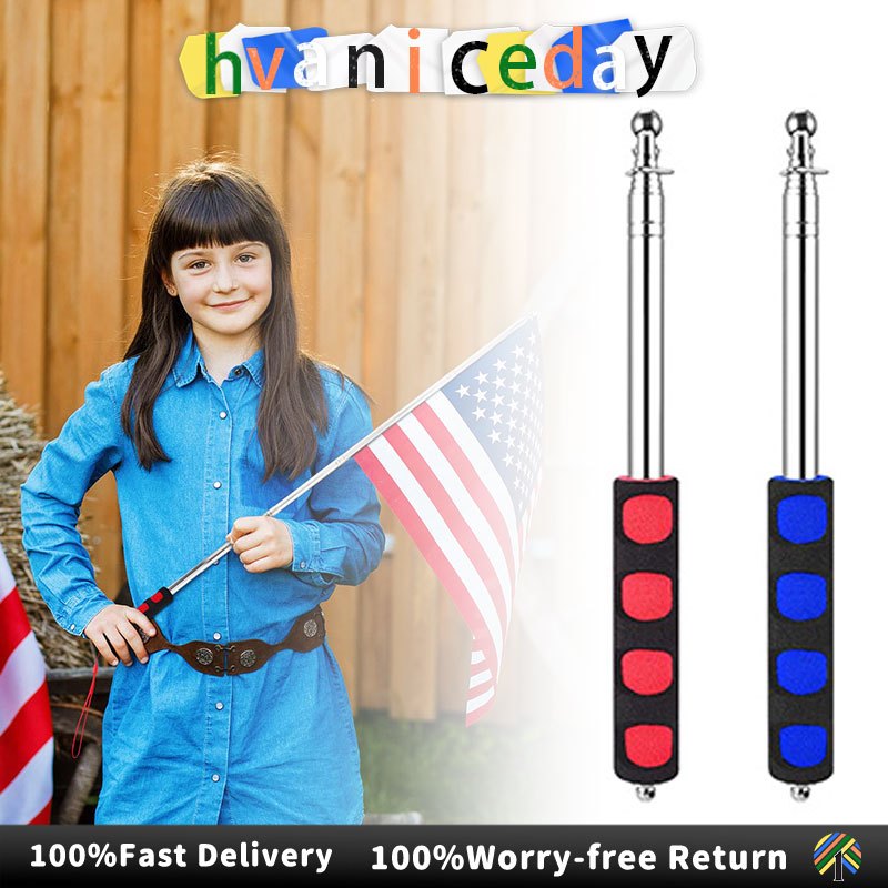 1.2m Telescopic Handheld Flagpoles Portable Tour Guide Flag Pole for ...