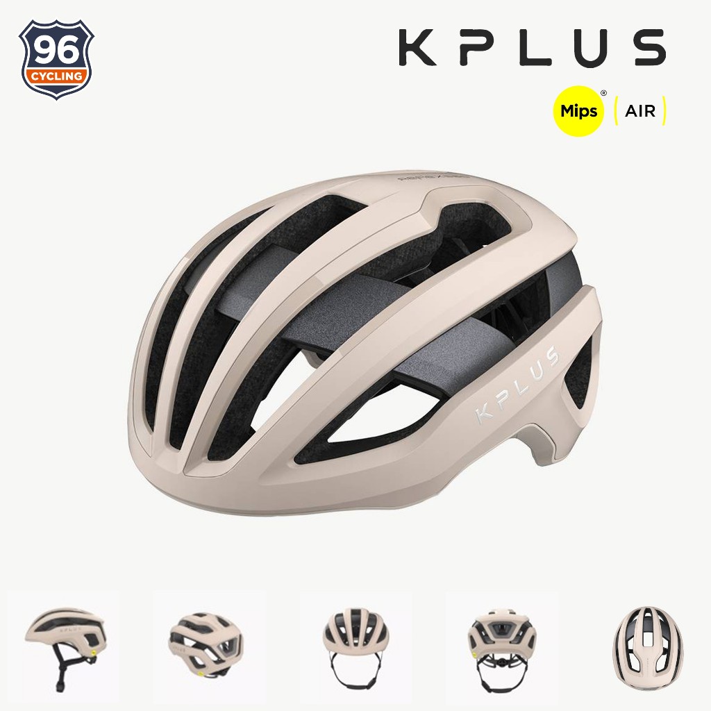KPLUS Helmet Nova MIPS Sand Beige White OFFICIAL SELLER Road Bike MTB Bicycle TT Triathlon ...