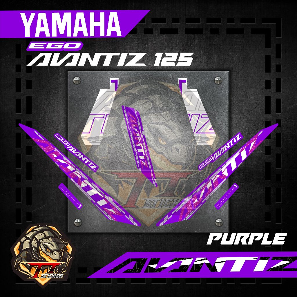 YAMAHA EGO AVANTIZ 125 INDONESIA 2024 AEROX DESIGN CUSTOM BODY STICKER ...
