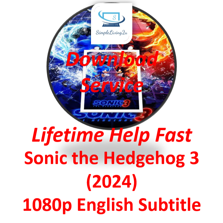 Lifetime Help Fast Sonic the Hedgehog 3 2024 English Subtitles Download Service GDLink Non-DVD ...