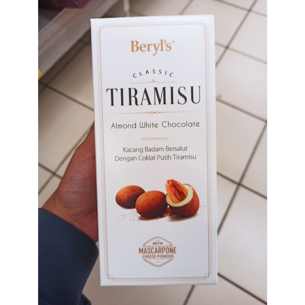 BERYLS Tiramisu Almond White Chocolate/ Milk Chocolate 200g | Shopee ...