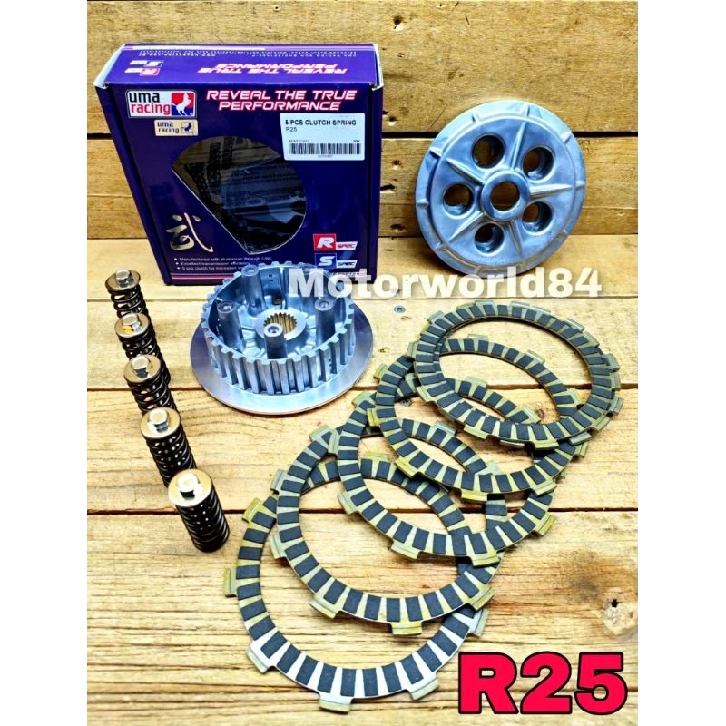 YAMAHA R25 HYPER CLUTCH UMA RACING 100% ORIGINAL FULL SET + CLUTCH ...