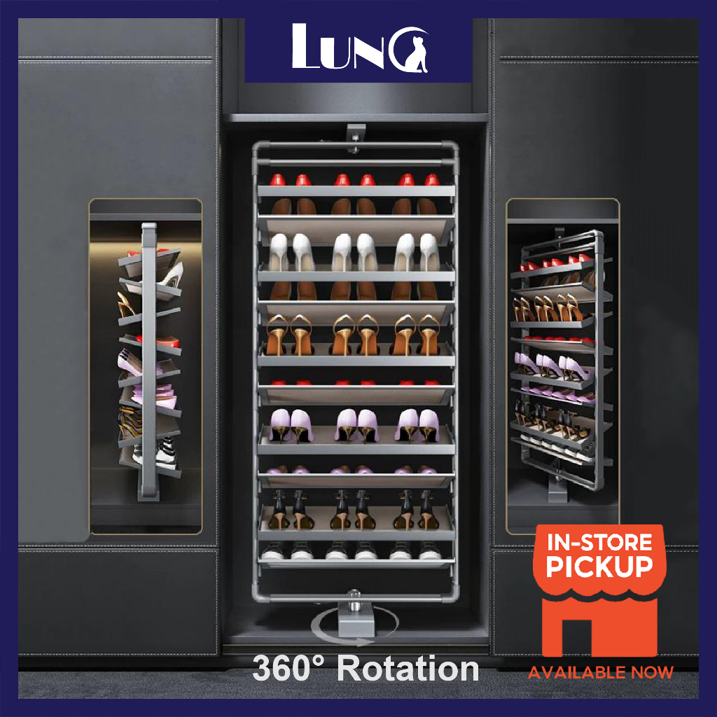 360 Degree Rotating Shoe Rack Aluminum Alloy Shoe Rack Multi-Layer ...