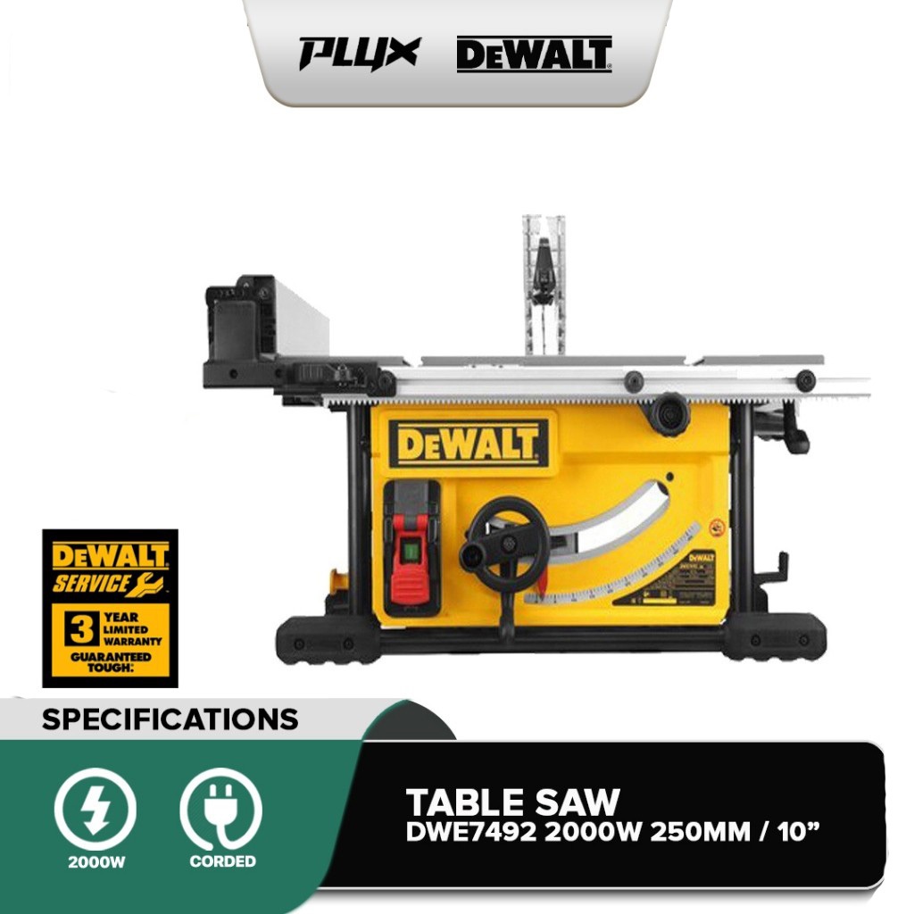 DeWALT Table Saw (2000W/250mm/10") DWE7492-B1 | Shopee Malaysia