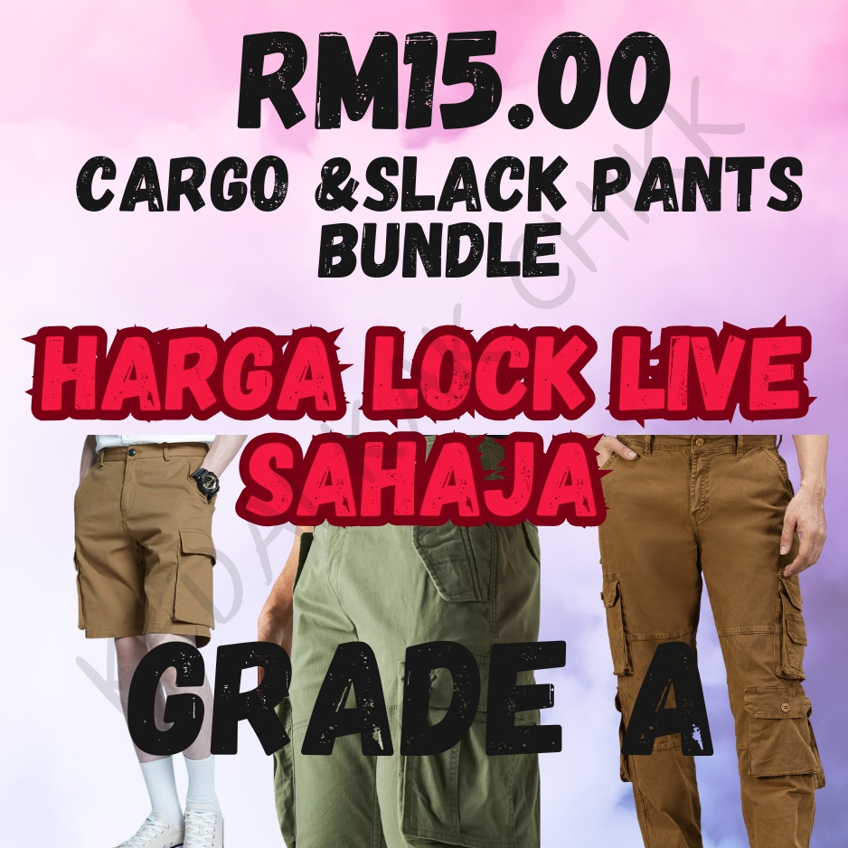 CARGO PANTS, SELUAR CARGO, CARGO , SELUAR, BUNDLE, CARGO MURAH, SELUAR ...