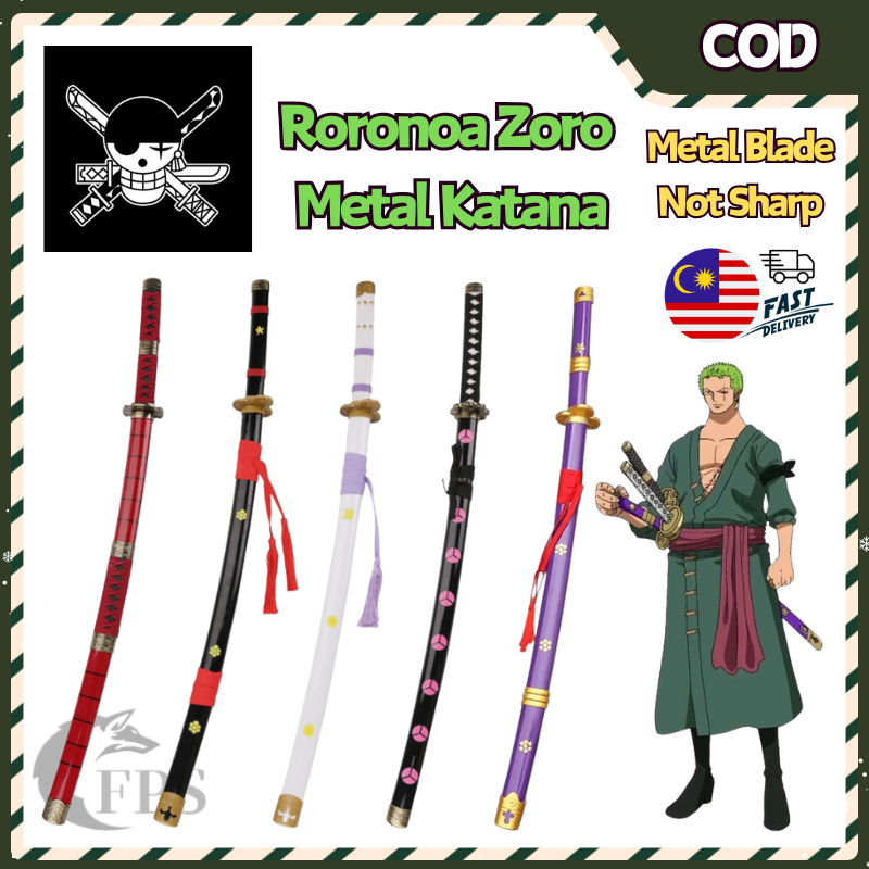 COD Japanese Anime Cosplay One Piece Metal Sword Toys Meito Wado Shusui ...