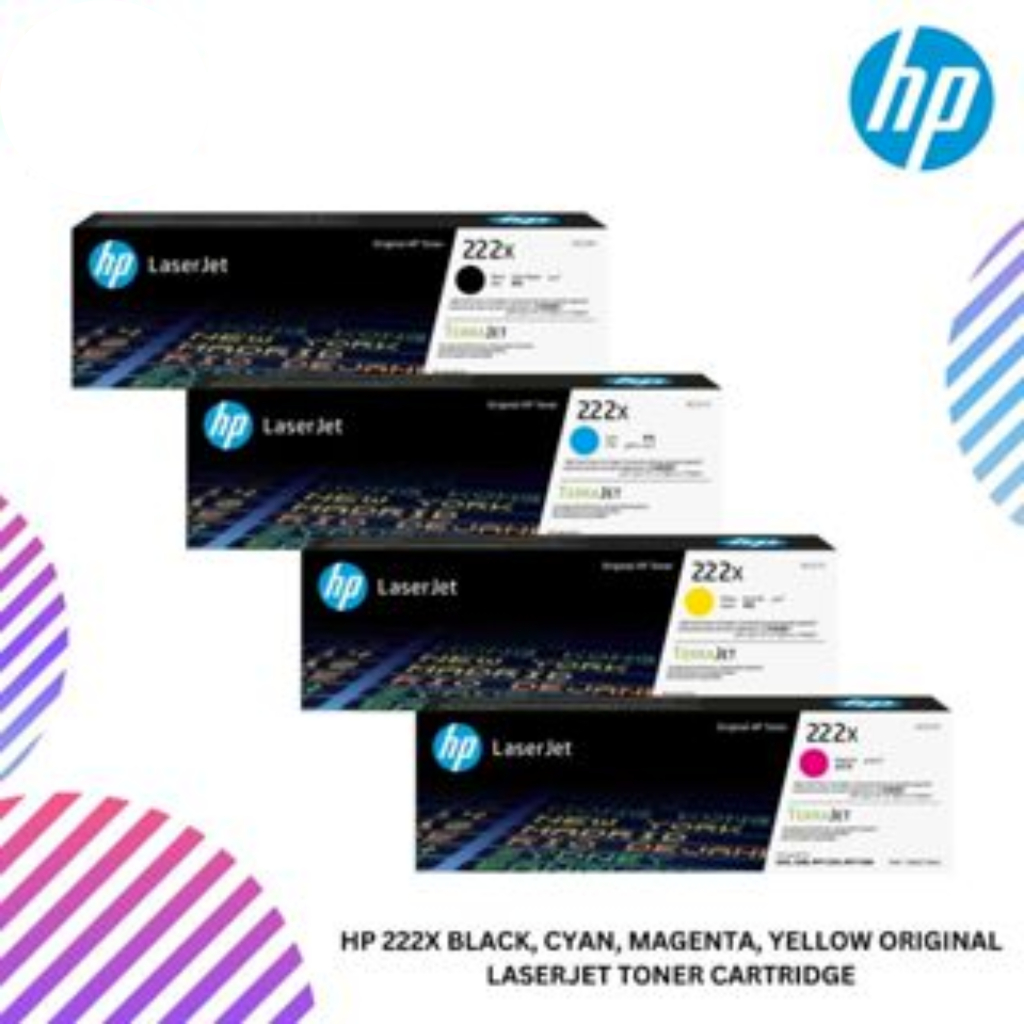 [PREORDER-CHAT SELLER] HP 222X Black, Cyan, Magenta, Yellow Original LaserJet Toner Cartridge ...