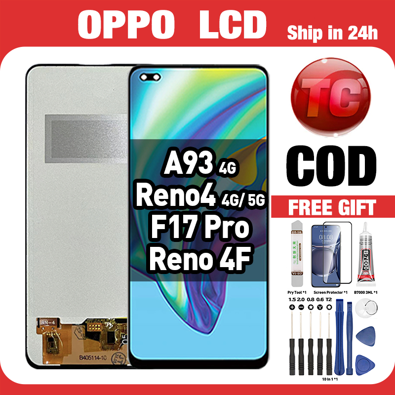 LCD OPPO Reno 4 4G 5G/ 4F/ A93 4G/ F17 Pro Compatible For Original Glass Touch Screen Digitizer ...