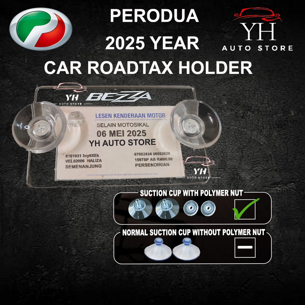 Small Roadtax Holder 2024 pelekat roadtax kereta 2024 Perodua Car Alza ...