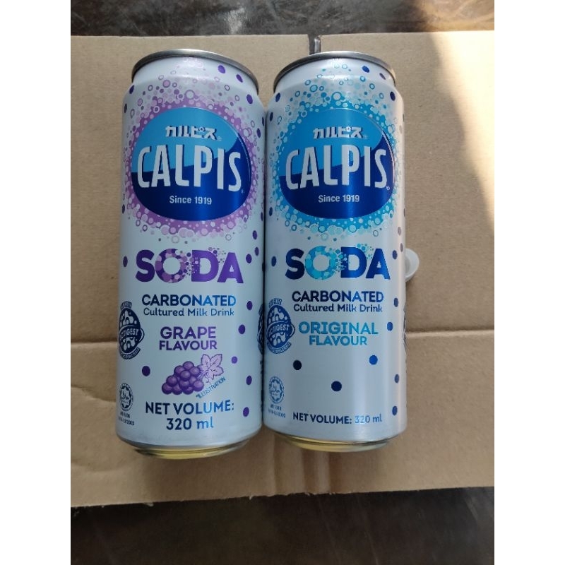 🍇🔵🍇Calpis Soda Minuman Susu Kultur Berkarbonat Perisa ORIGINAL / Anggur ...