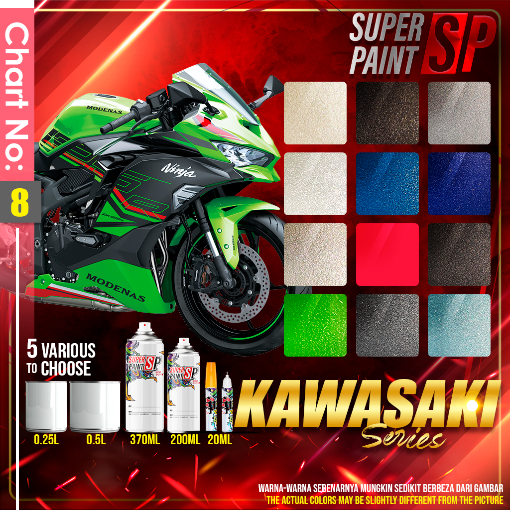 KAWASAKI Series 8 Motor Paint 2K Quality Aerosol Spray Paint DIY Motor ...