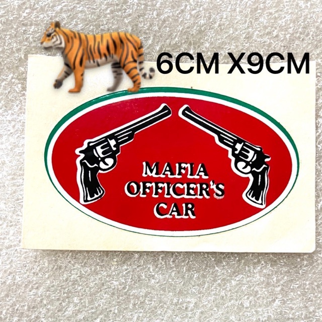Mafia Officer's Car 6cm x 9cm Cutting Print Sticker Decal Off Road Gear ...